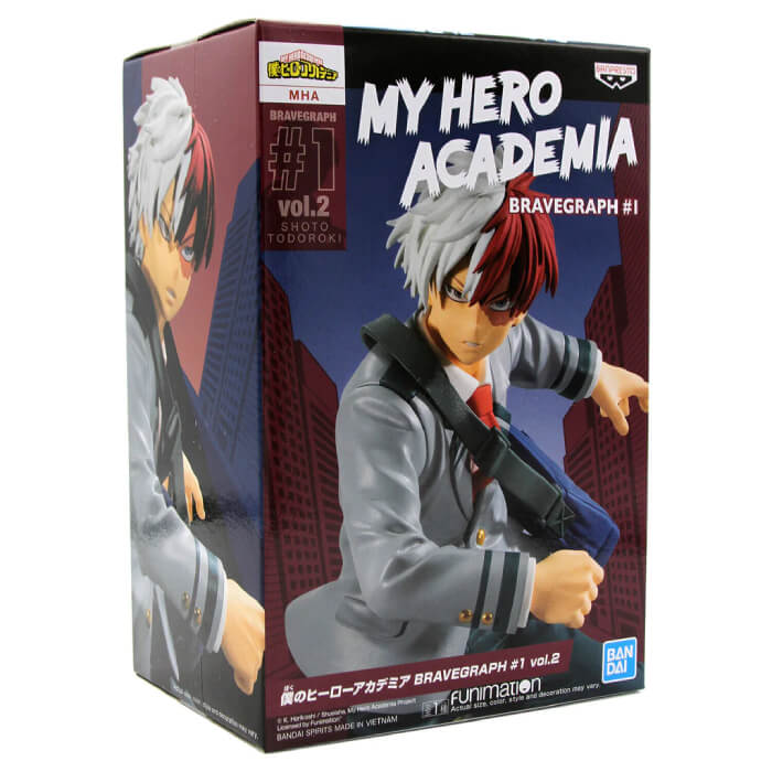 Boneco My Hero Academia Banpresto Shoto Todoroki Bravegraph