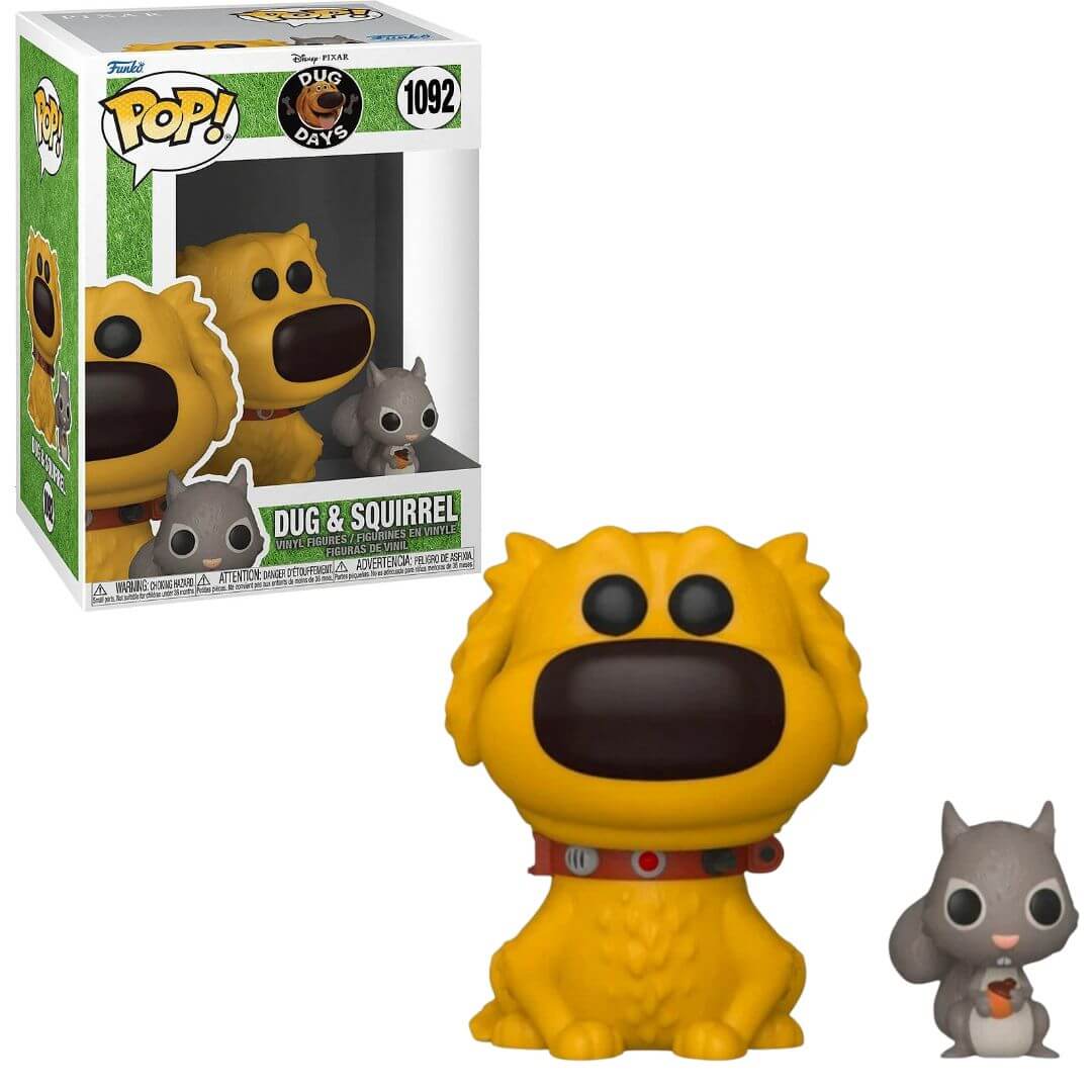 Compre o Boneco Colecionável Disney Funko Pop Dug & Squirrel 1092 de Dug Days na Explorers Club Toys