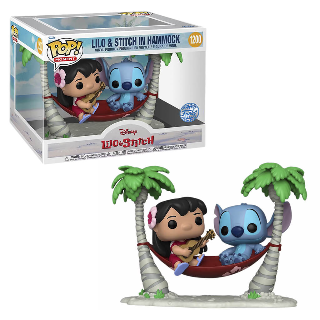 Boneco Disney Funko Pop Moment Lilo & Stitch In Hammock 1200 Lilo & Stitch