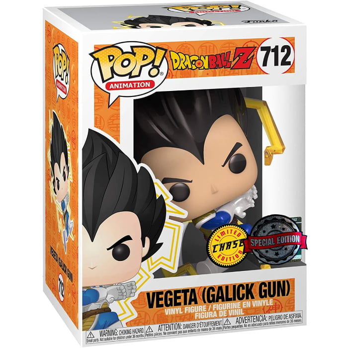 Boneco Funko Pop Dragon Ball Z Vegeta Galick Gun 712 Chase Metallic