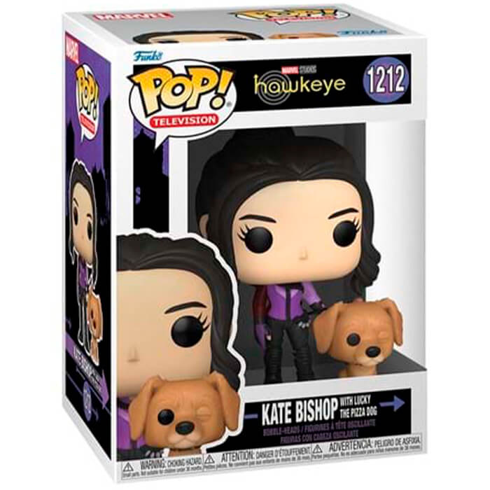 Boneco Funko Pop Marvel Hawkeye Kate Bishop with Lucky 1212