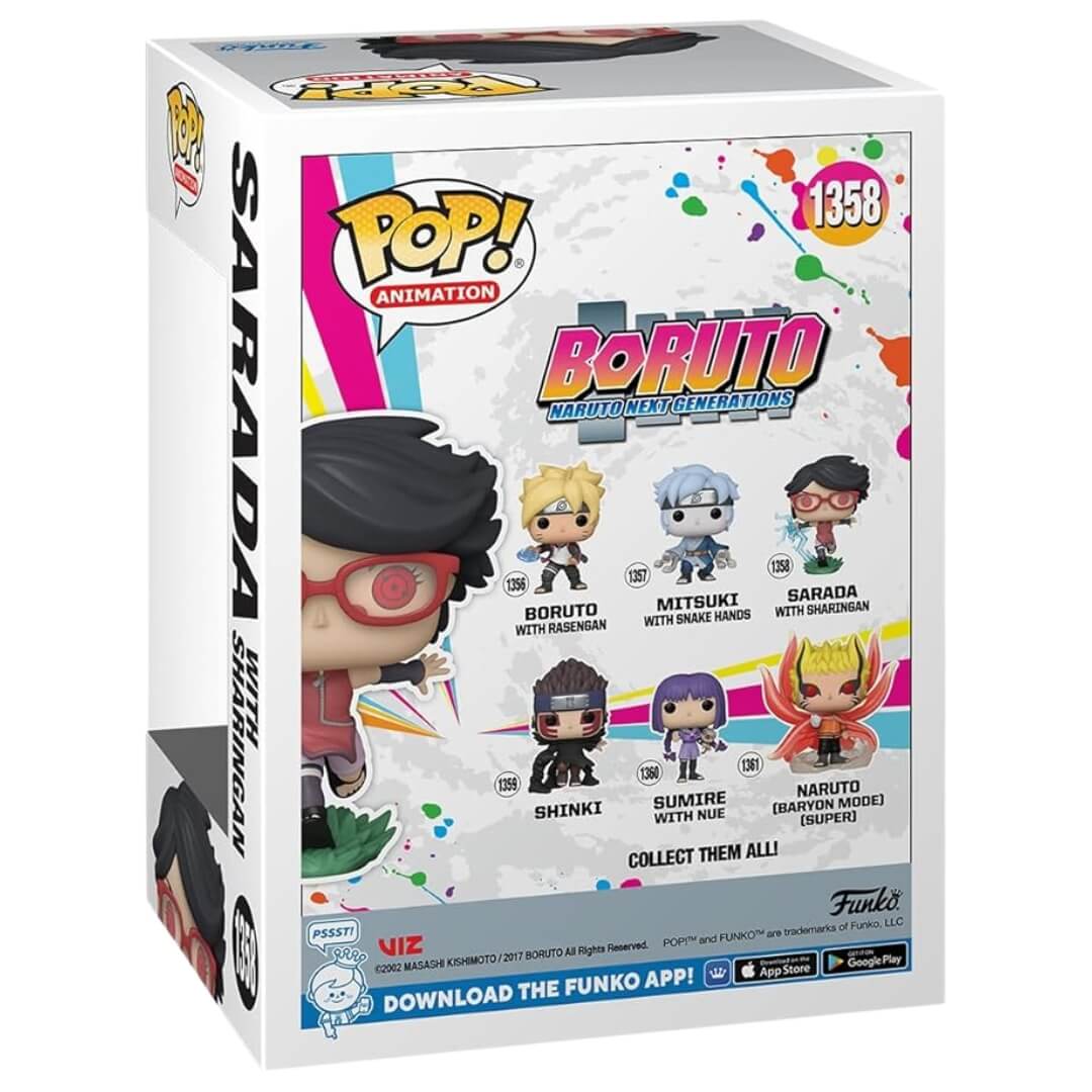 Compre o Boneco Colecionável Funko Pop Sarada with Sharingan 1358 de ...