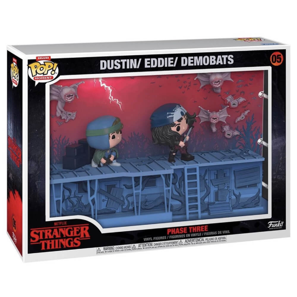 Boneco Stranger Things Funko Pop Deluxe Phase 3 Dustin / Eddie ...